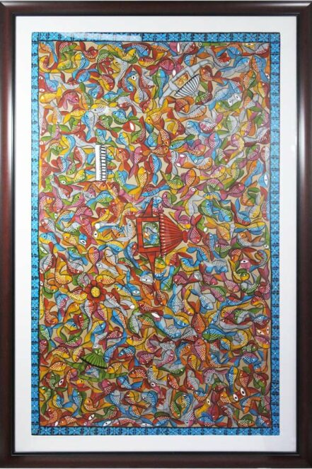 Order GiTAGGED Bengal Pattachitra fish paintings online, India