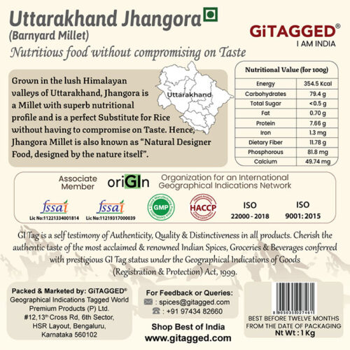 Uttarakhand Jhangora Barnyard Millet | Substitute for Rice | GiTAGGED