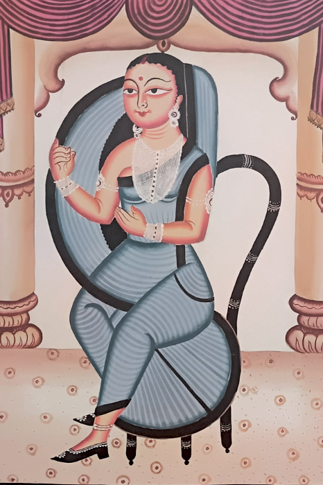 GiTAGGED Bengal Pattachitra Parvathi Ganesha painting Online